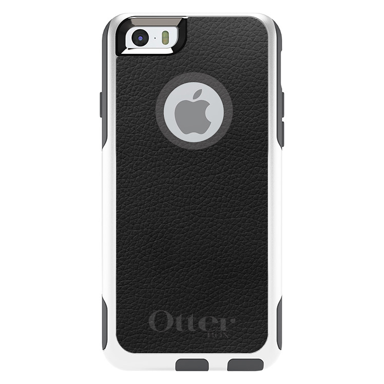 OtterBox Commuter for Apple iPhone (Pick Model) Black Leather Texture ...