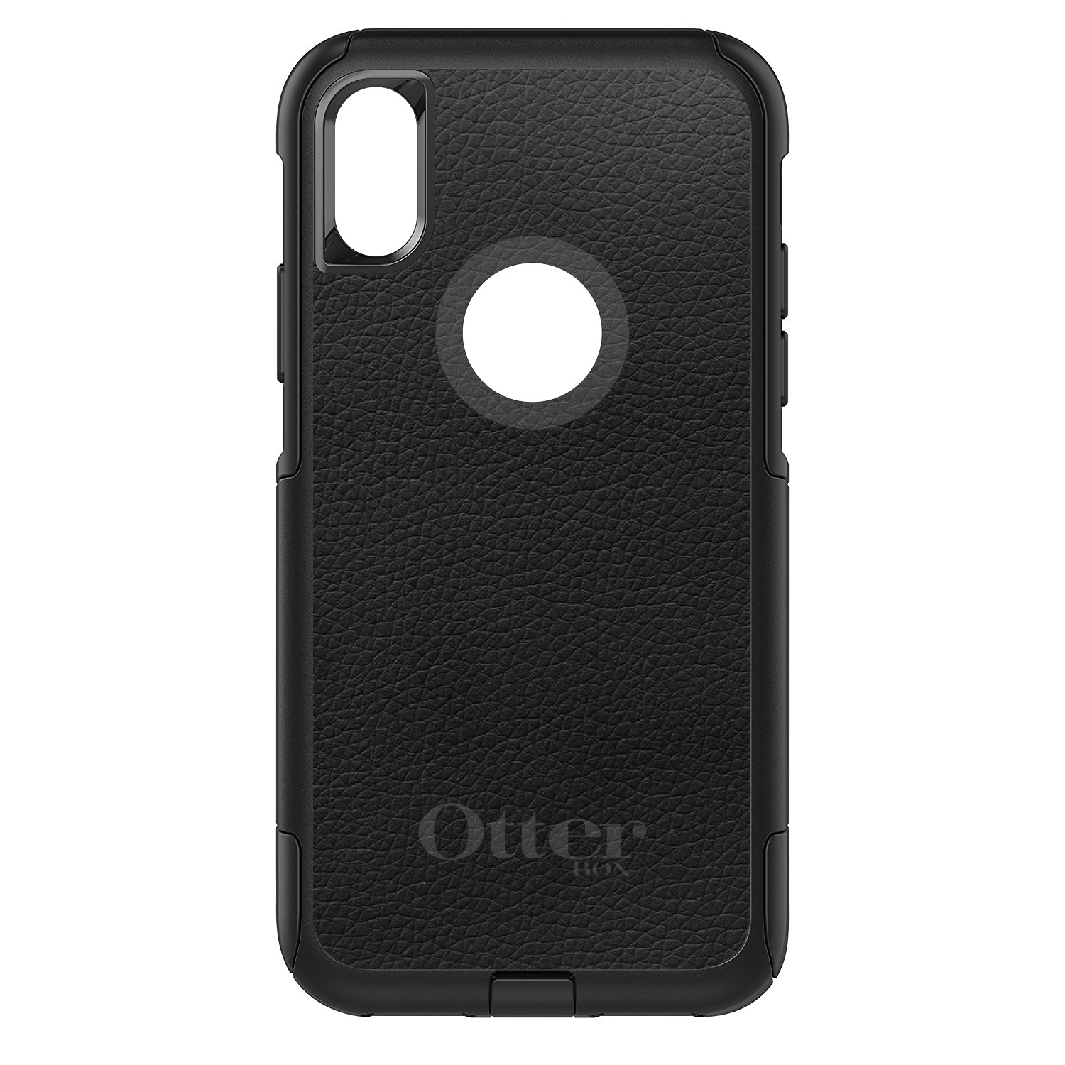 OtterBox Commuter for Apple iPhone (Pick Model) Black Leather Texture ...