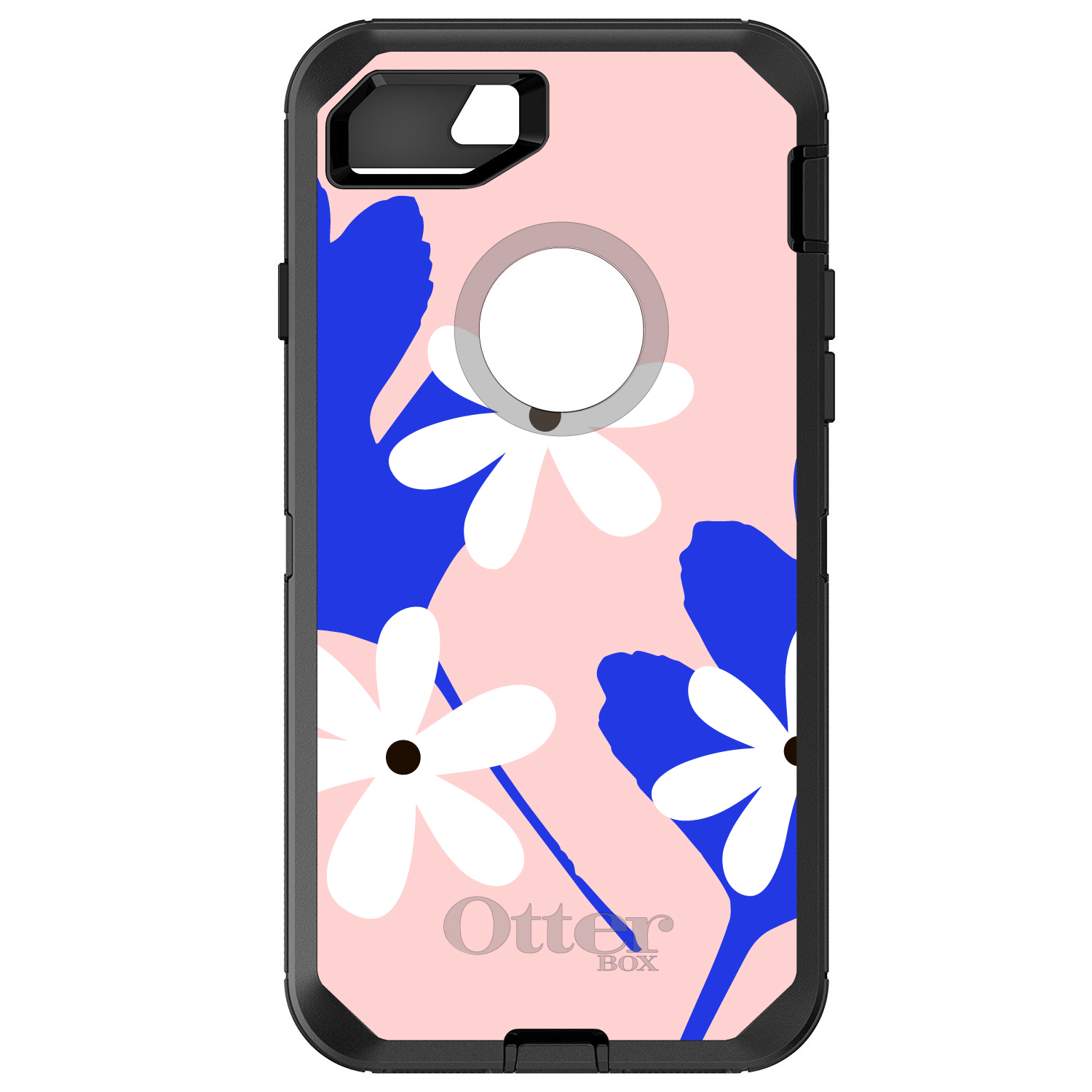 OtterBox Defender for iPhone / Samsung Galaxy - Bold Flower Pink White ...
