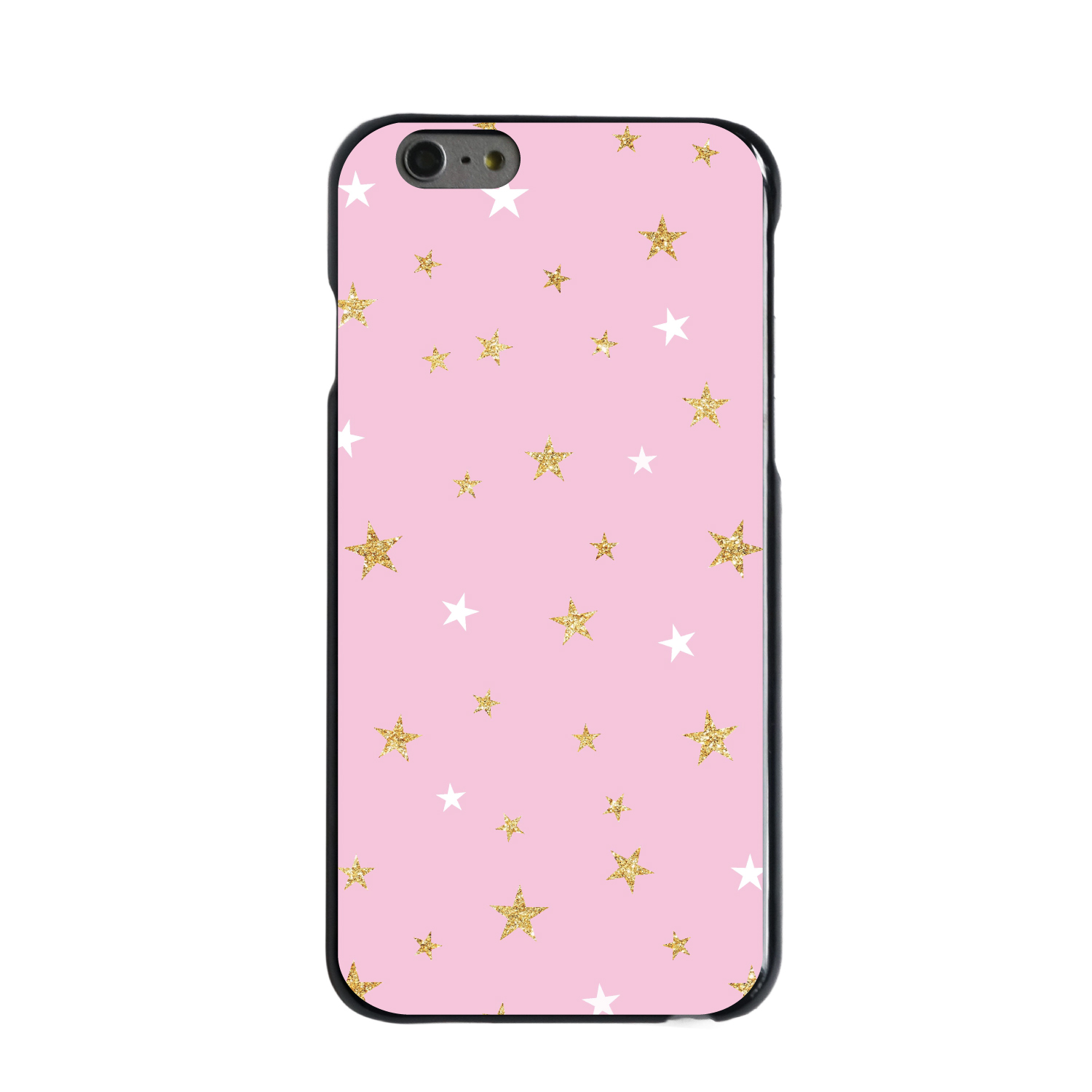 Hard Case Cover for iPhone / Samsung Galaxy Pink & Gold Print - Stars ...