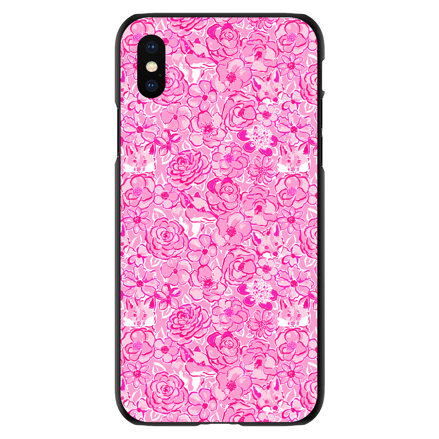 Hard Case Cover for iPhone / Samsung Galaxy Preppy Pink & White Flowers ...