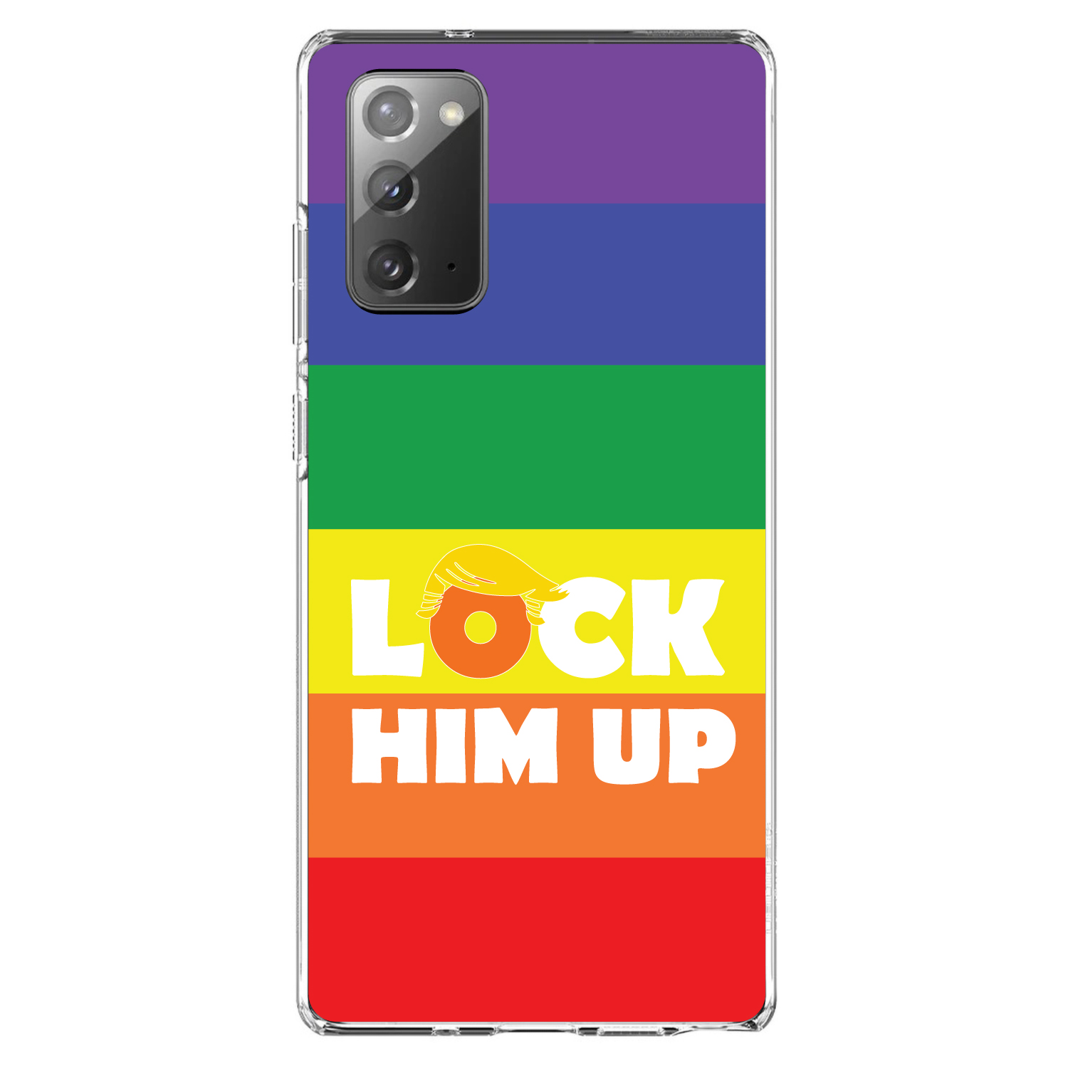 Clear Case for Galaxy Note LOCK HIM UP Rainbow Anti Trump | eBay